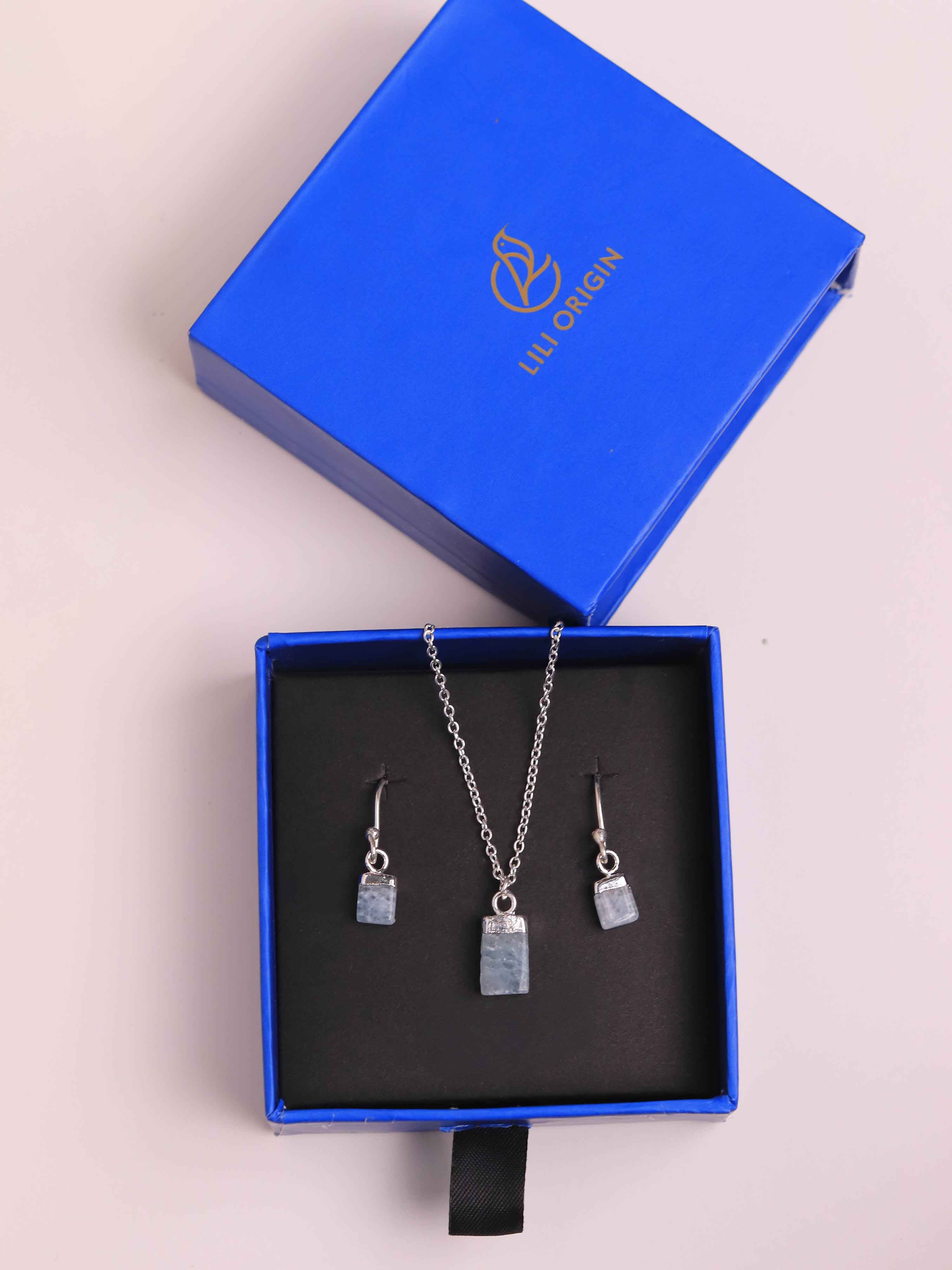 Aqua Set box - Blue Quartz (Semi Precious Stone) – Lili-Origin